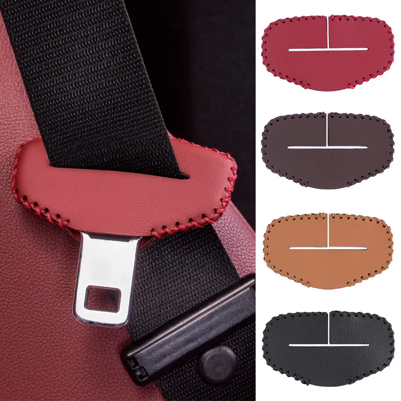 1PC-Car-Seatbelt-Buckle-Protective-Cover-PU-Leather-Anti-collision-Anti ...