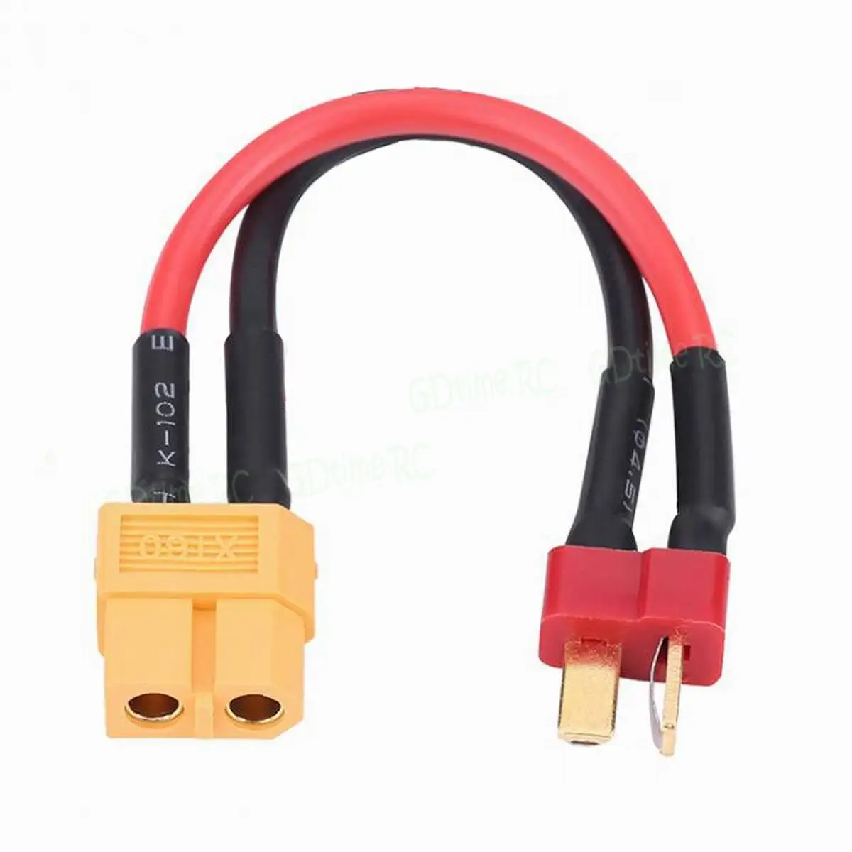 14AWG-XT60-Female-to-Deans-T-Plug-Male-Adapter-Connector-Cable-for-Lipo ...