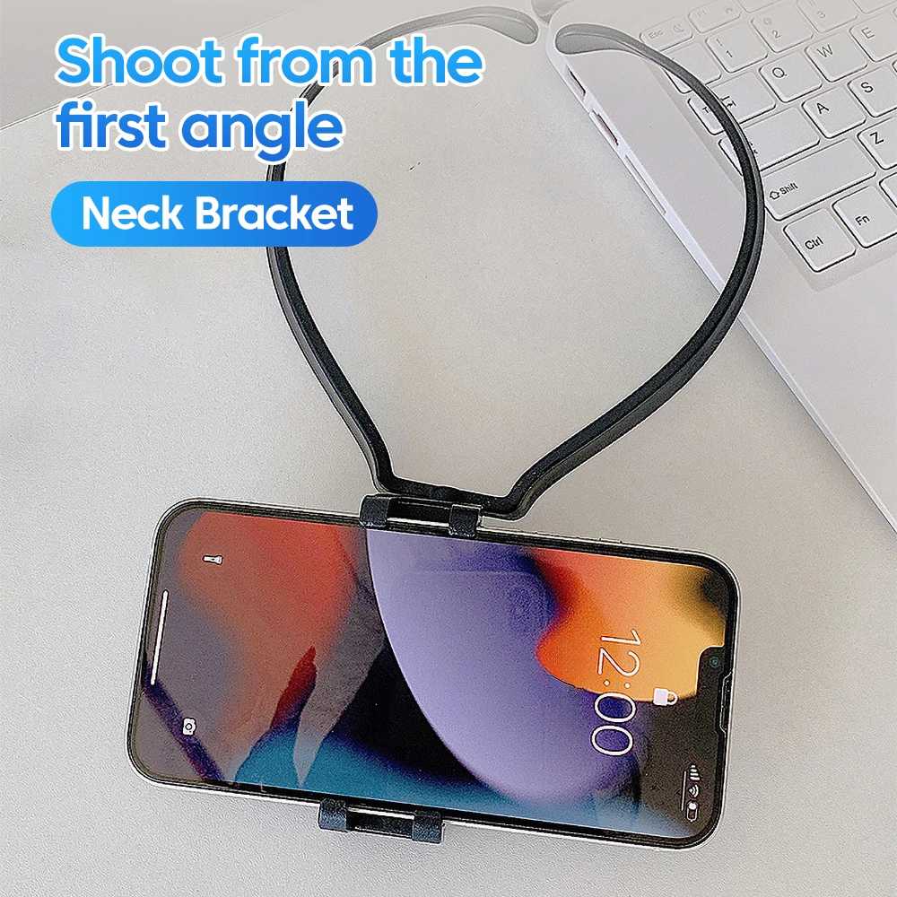 Hands Free Wearable Neck Holder Lazy Phone Stand Universal Hanging ...