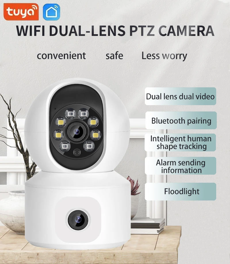 SmartCnet-Tuya-Smart-Life-4MP-Dual-Lens-WiFi-Camera-Dual-Screen-Auto ...