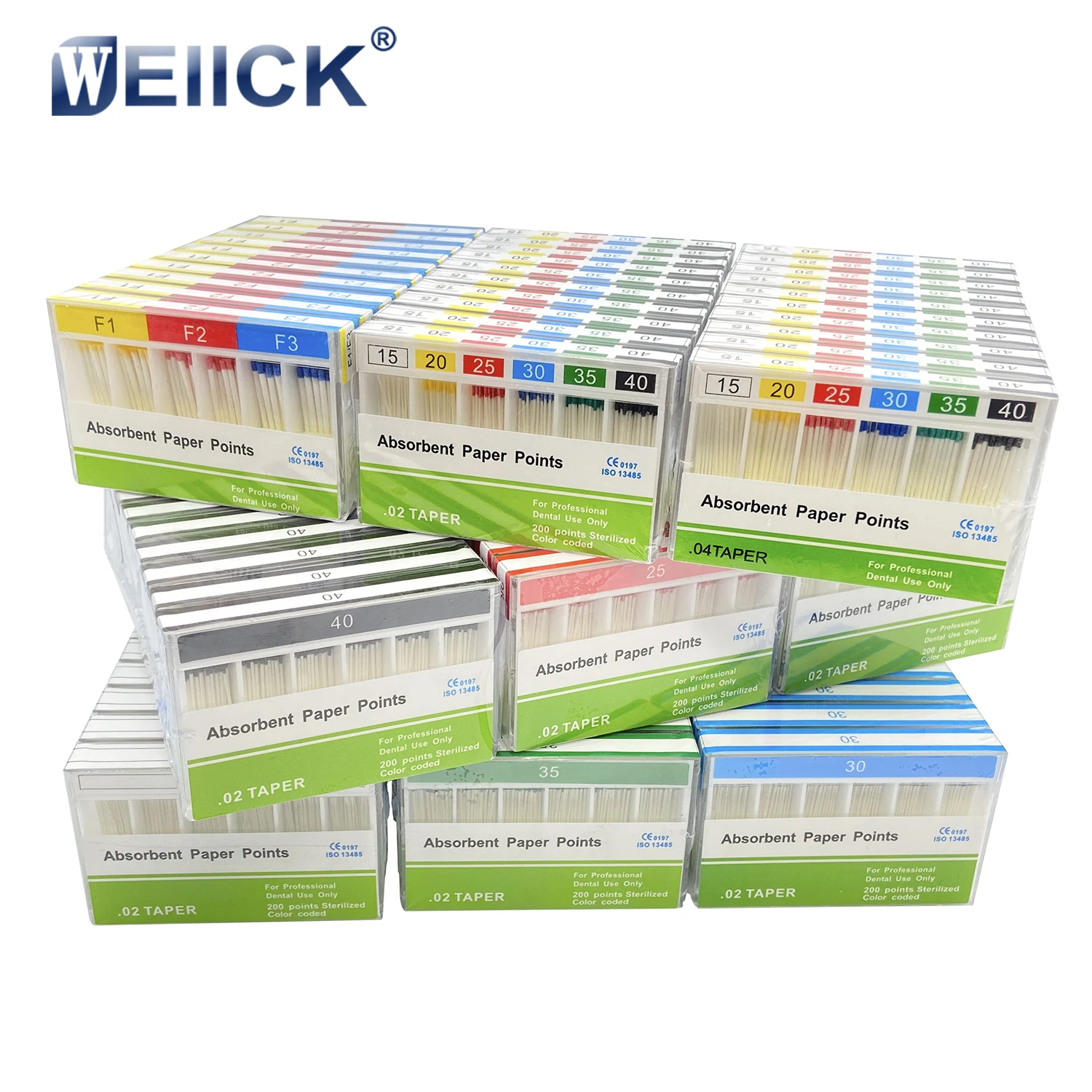 10Boxes-Dental-Absorbent-Paper-Points-Mixed-Sizes-15-40-Paper-Tips-Root ...