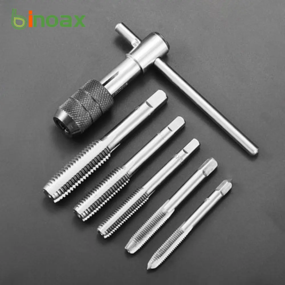 Binoax 6pcs Metric Thread Tap Drill Machine Screw Thread Plug Tap Drill ...