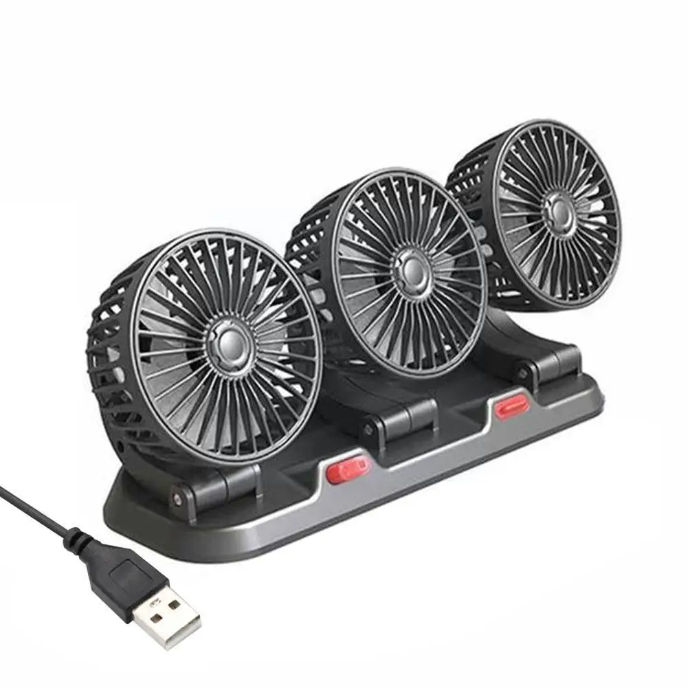 Car-Fan-Three-Head-Automotive-Electric-Fan-USB-12V-24V-Fan-2-Speeds-Car ...