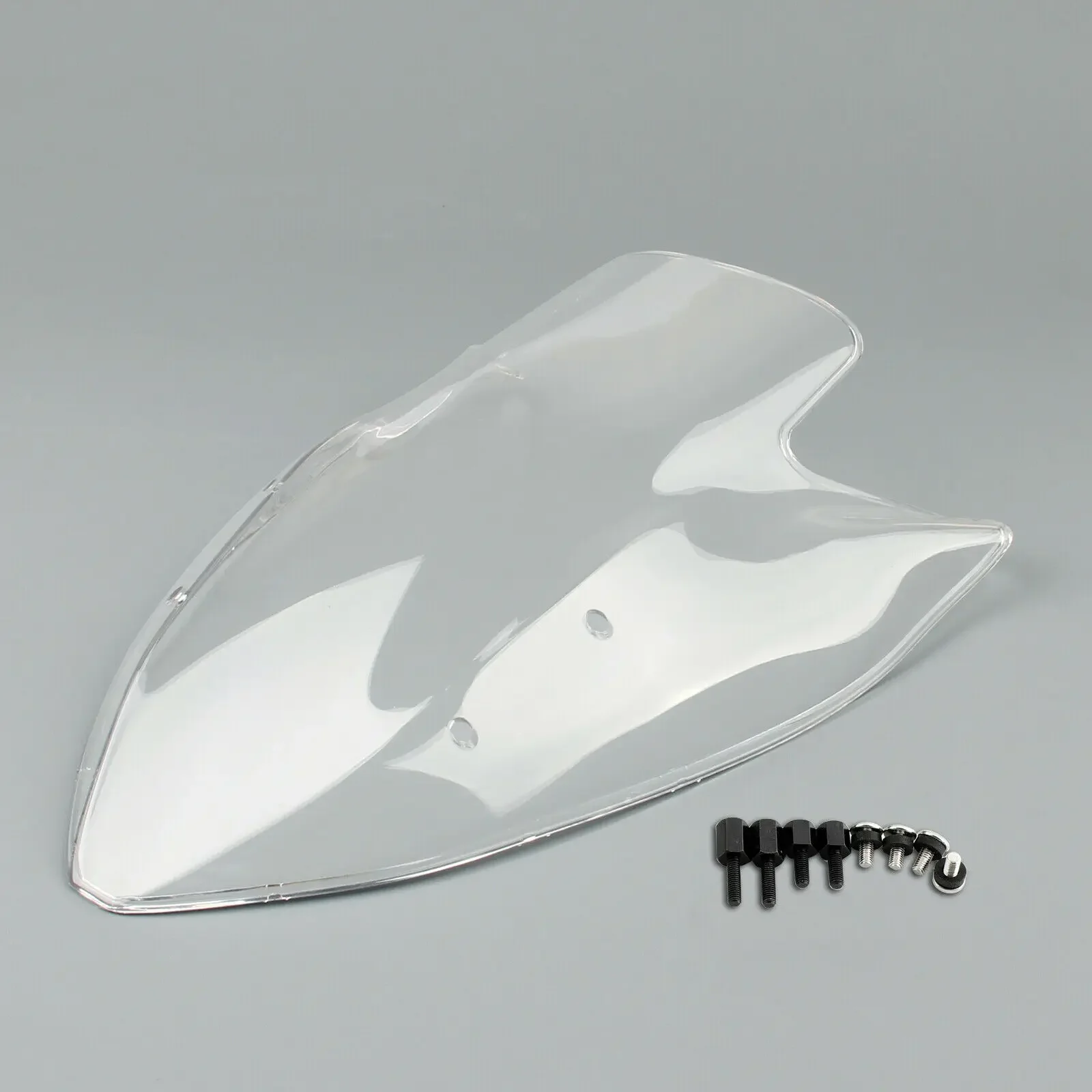 Motorcycle-Clear-Double-Bubble-Windscreen-Windshield-Screen-ABS-Shield ...