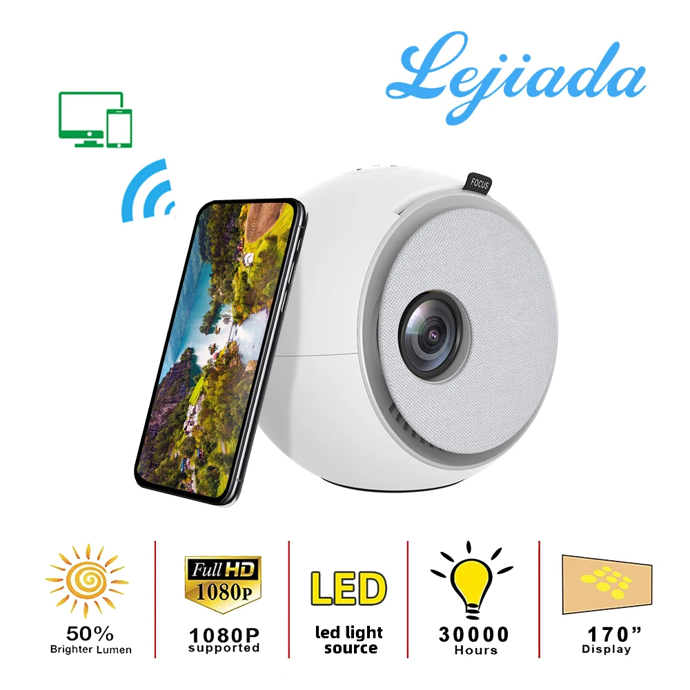 Lejiada nova yg270 mini projetor 1280x720 resolução suporta 1080p hd ...