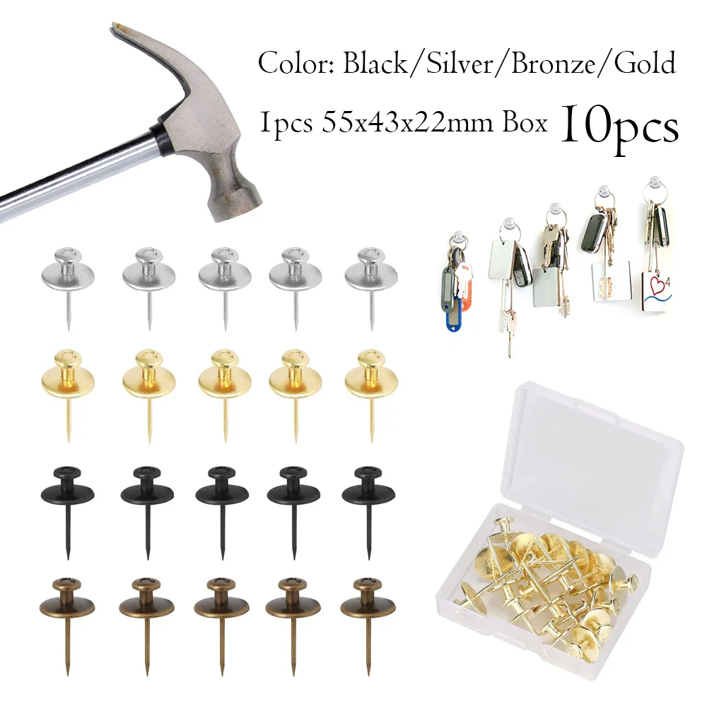 10Pcs Double Head Thumb Tacks, Double-Sided Thumb Tacks for Bulletin ...