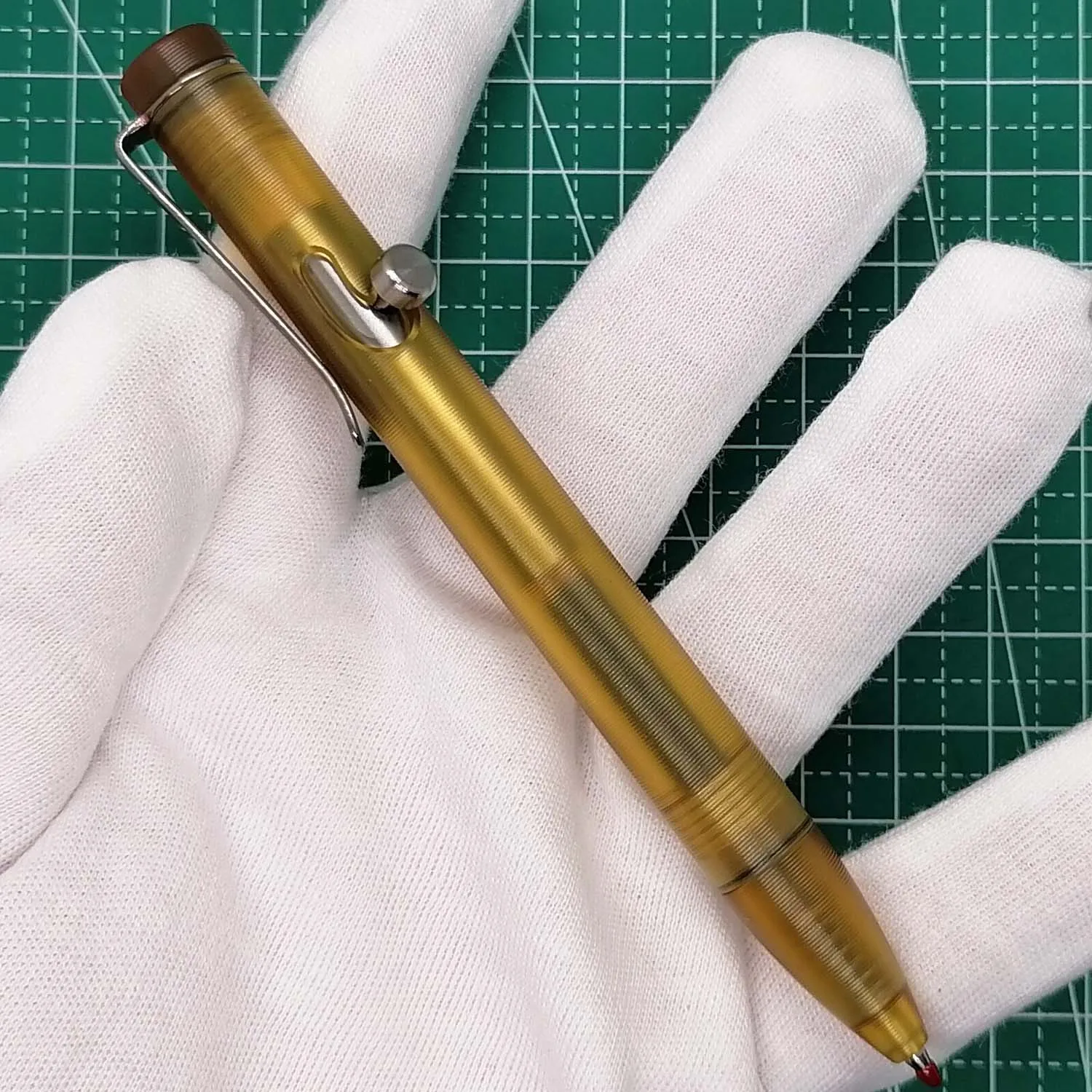 1-Piece-ULTEM-Made-Bolt-Pen-with-Titanium-Pocket-Clip-EDC-PEI-Ball ...