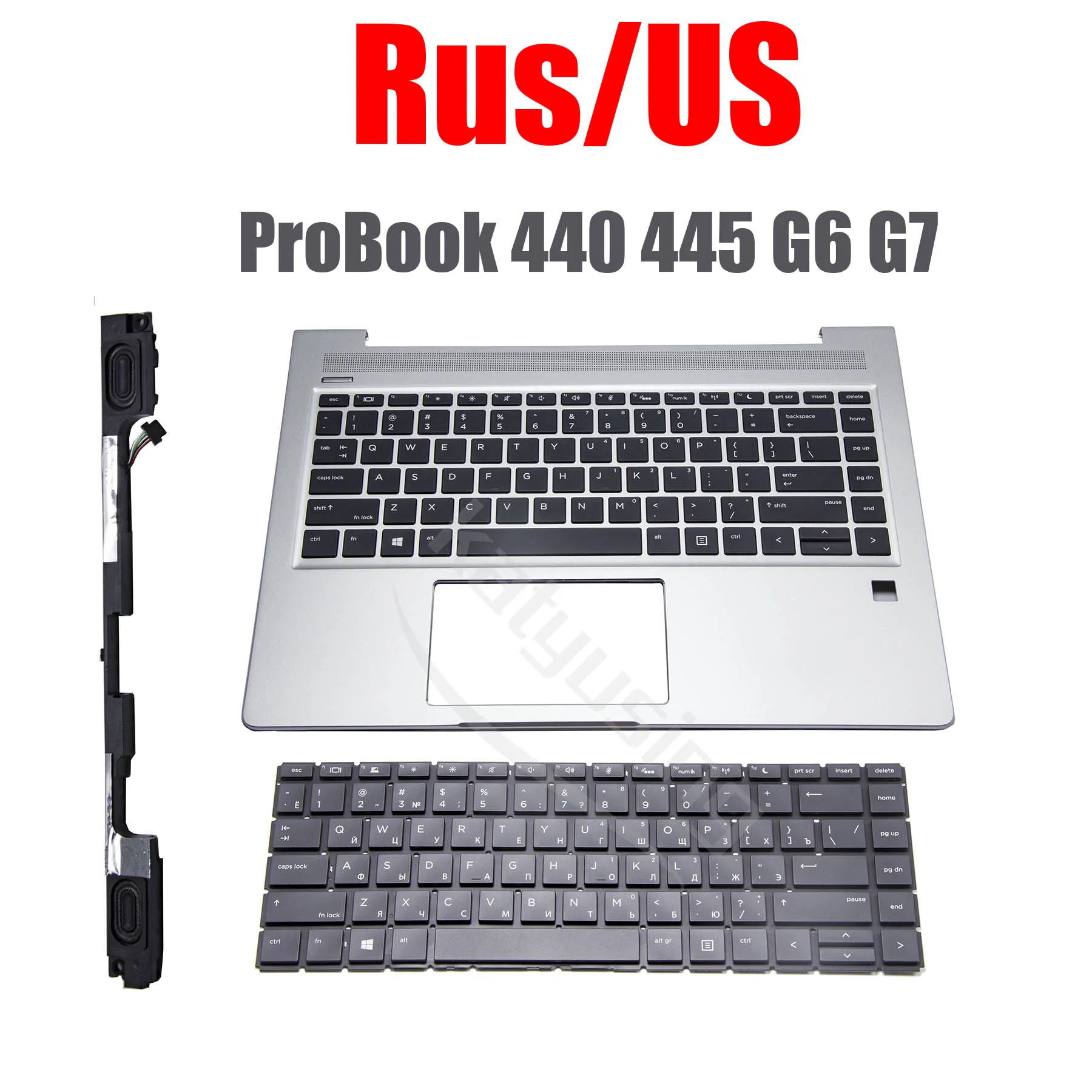Rus-US-Keyboard-for-HP-ProBook-440-G6-445-G6-445-G7-440-G7-With ...