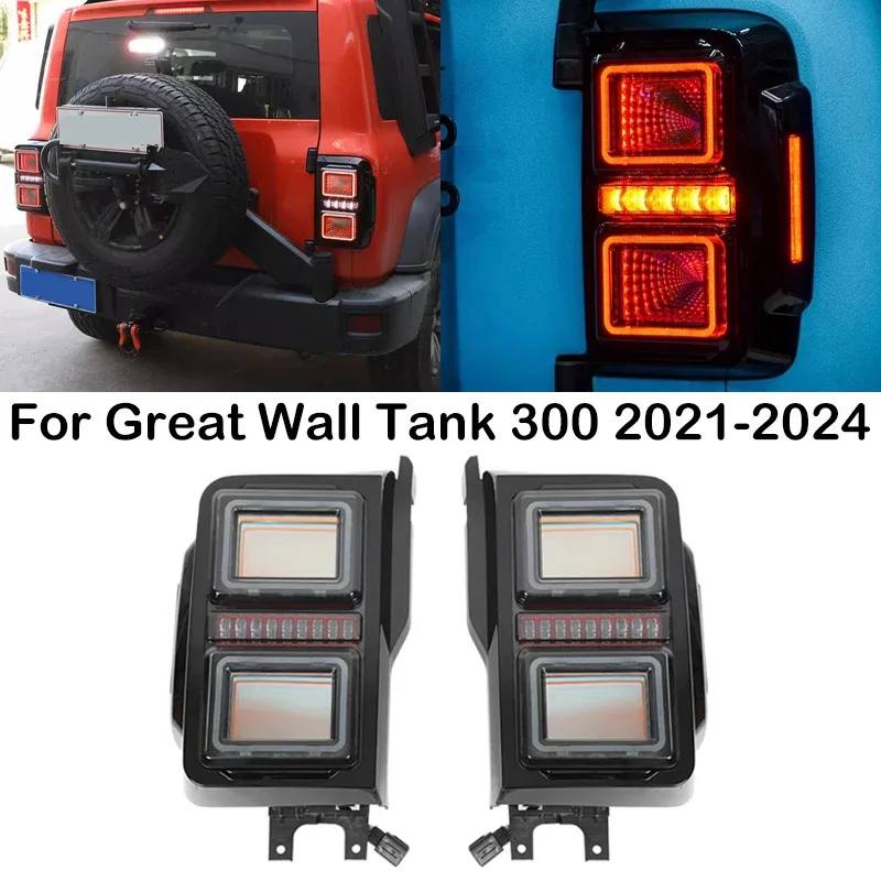 For Great Wall Tank 300 2021-2025 Modified LED Car Rear Bumper ...