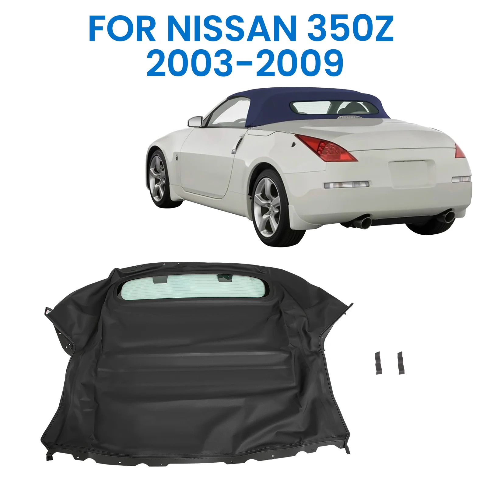 Convertible-Soft-Top-For-Nissan-350z-Nis-3493-03-09-Black-Top-Glass ...