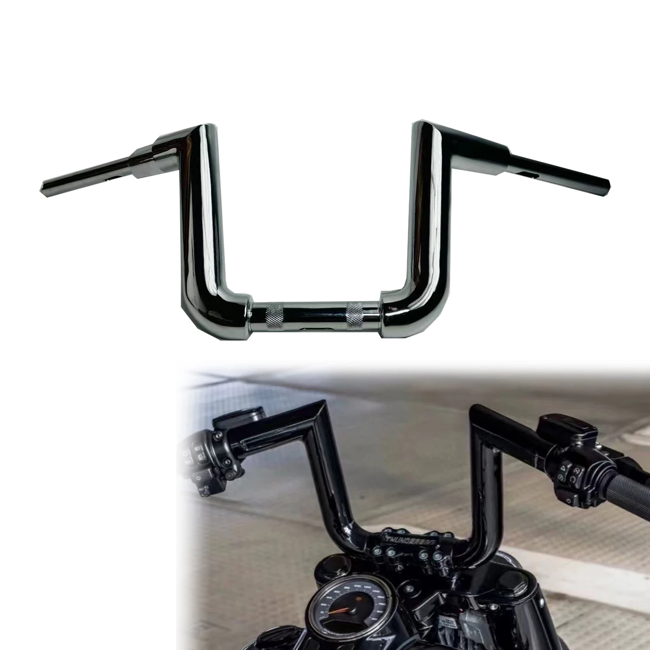 Motorcycle-2-inch-Custom-Handlebar-10-12-14-16-Rise-for-Harley-Softail ...
