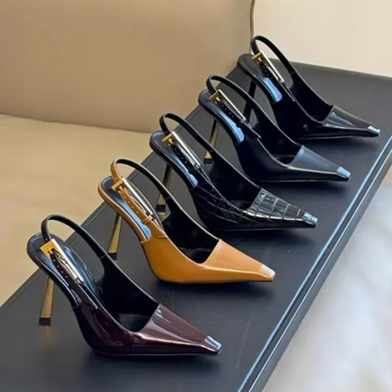 Chaussures-talons-hauts-pointus-pour-femmes-chaussures-bouche-peu ...
