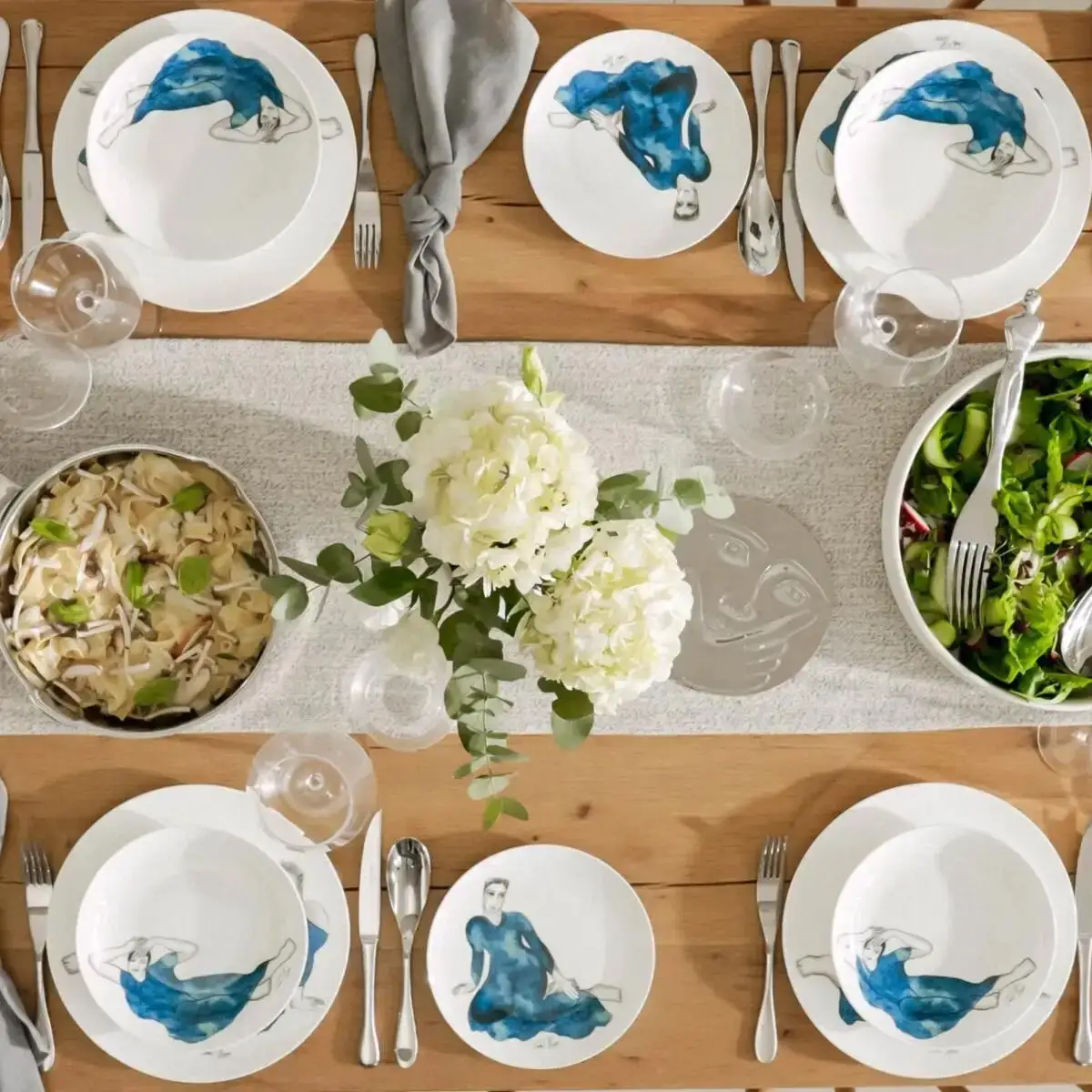 Carrol boyes cutlery tray designer sketches figures, ceramic bowls and ...