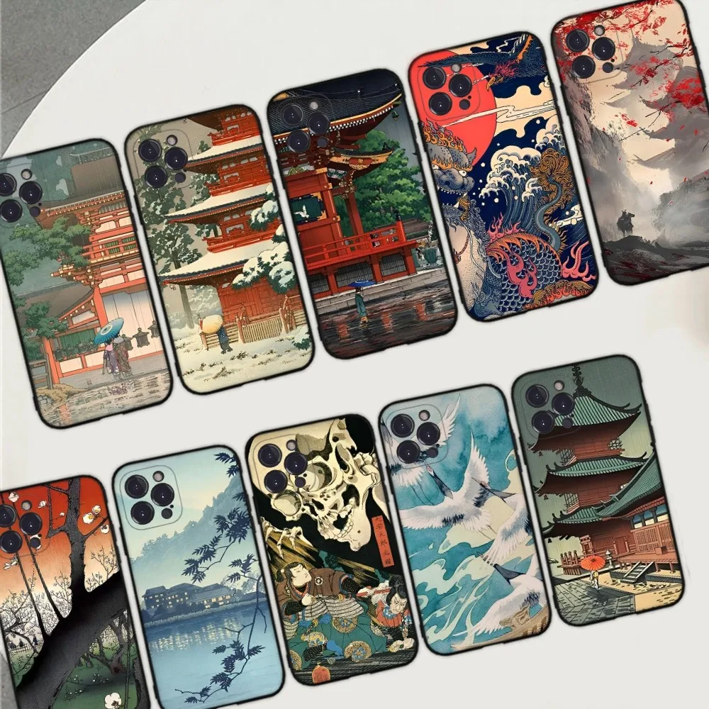 Japanese-style-Art-Japan-Phone-Case-For-iPhone-14-11-12-13-Mini-Pro-XS ...