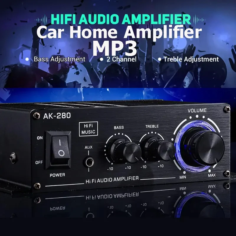 AK280 AK270 AK170 Sound Amplifier Channel 2.0 Hifi Digital Amplifier ...