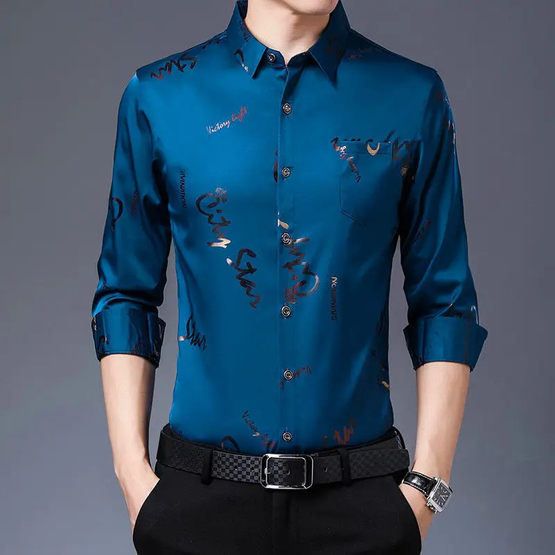 Business-Office-Men-Streetwear-Fashion-Smooth-Shirts-Spring-Summer-New ...