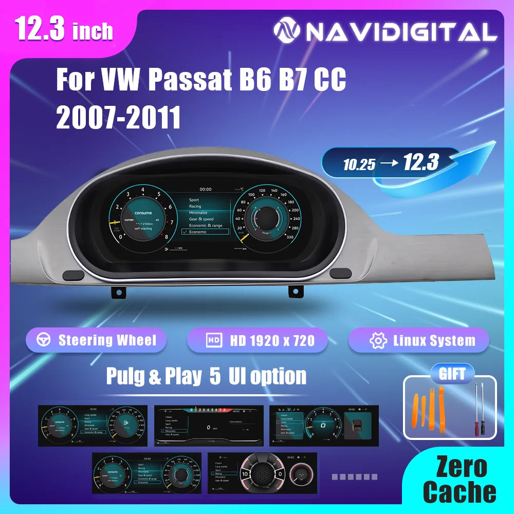 Panel de instrumentos digitales Navidigital Lcd de 12,3 pulgadas para ...