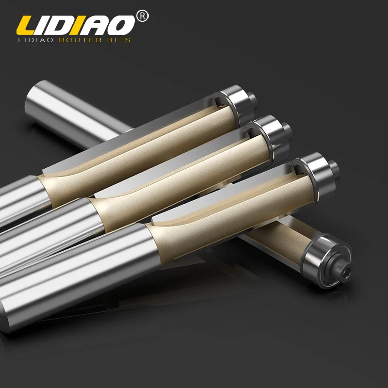 LIDIAO-Flush-Trim-Router-Bit-1-4-Inch-Shank-CNC-Carbide-2-Flutes-High ...