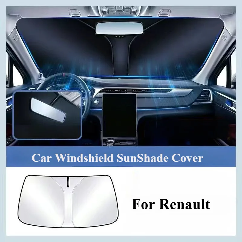 Car Windshield Sunshade Cover, Proteção solar, Renault Megane 2 e 3 ...