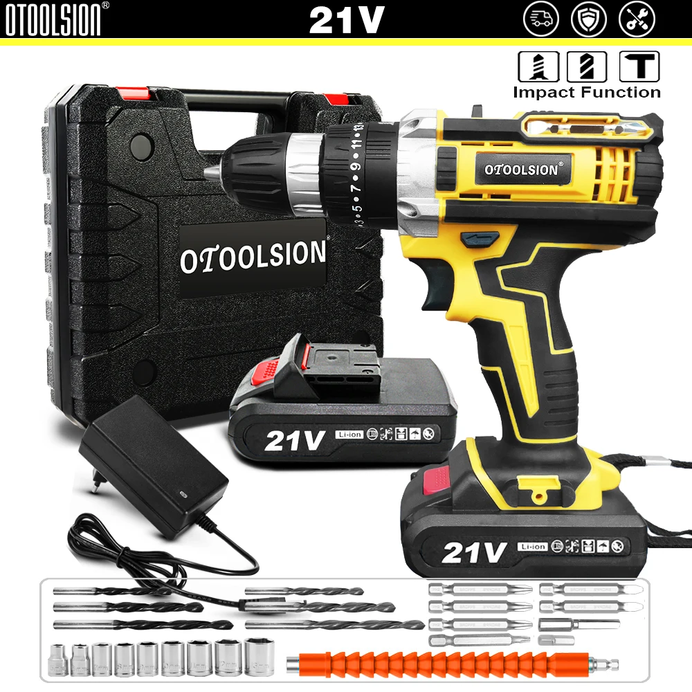New Design 21v 45n.m Multi-function Cordless Screwdriver Rechargeable ...
