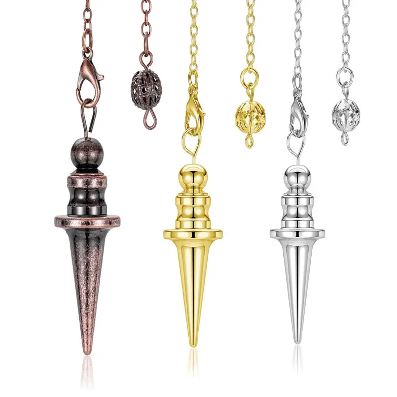 Metal-Pendulum-with-Twine-Vintage-Copper-Cone-Pendulum-for-Divination ...