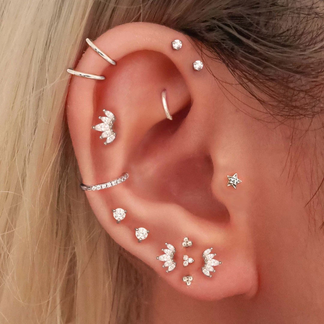 Earring Cartilage Lobe | Tragus Conch Helix Earrings | Conch Ear ...