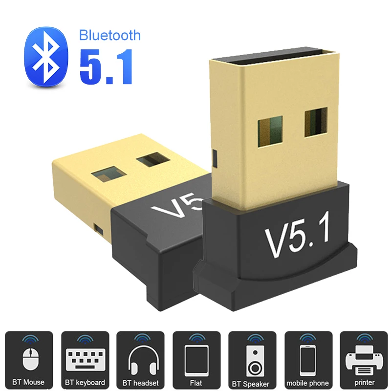USB Bluetooth 5.1 Adapter Transmitter Receiver Bluetooth Audio Receiver ...