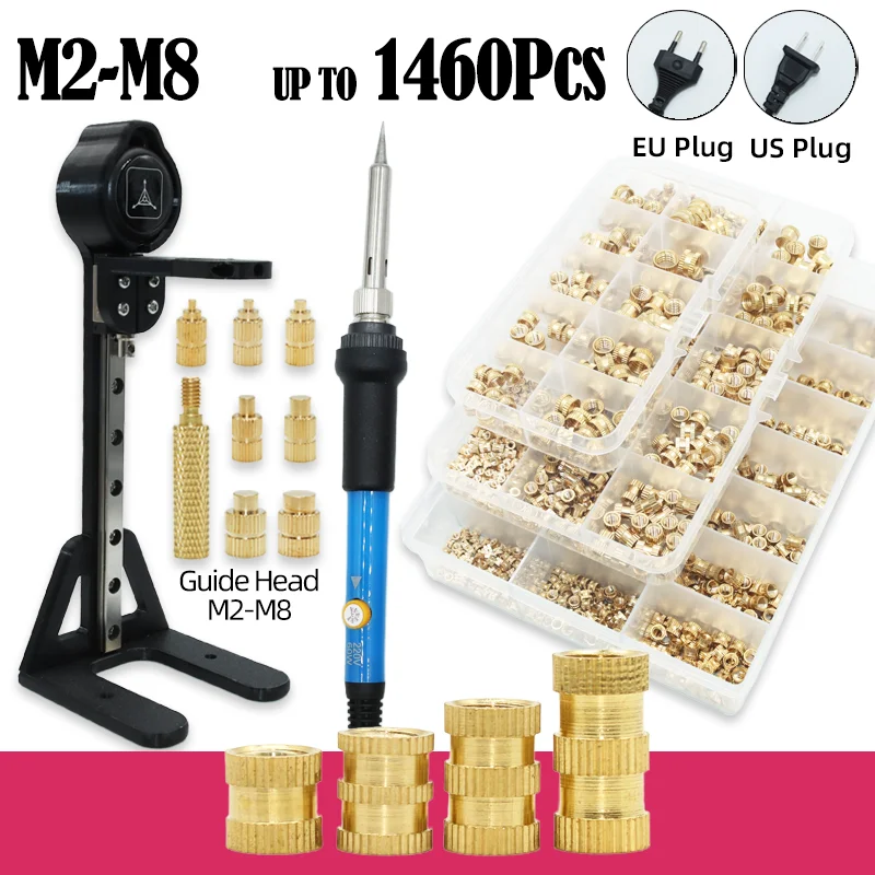Brass-Heat-Threaded-Inserts-Nut-Tool-Soldering-Iron-Tip-M2-M3-M4-M5-M6 ...