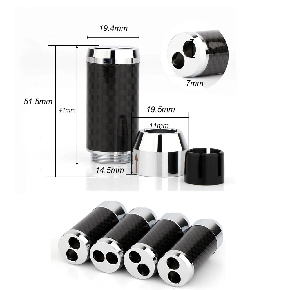 Cable-Pants-Black-Carbon-Fiber-Boot-Y-Splitter-11mm-to-2x7mm-holes-With ...