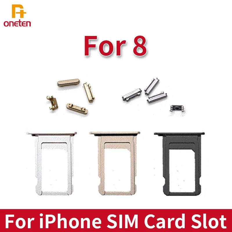 For iPhone 8 Plus SIM Card Adapter With Side Button Sim Card Tray Slot ...