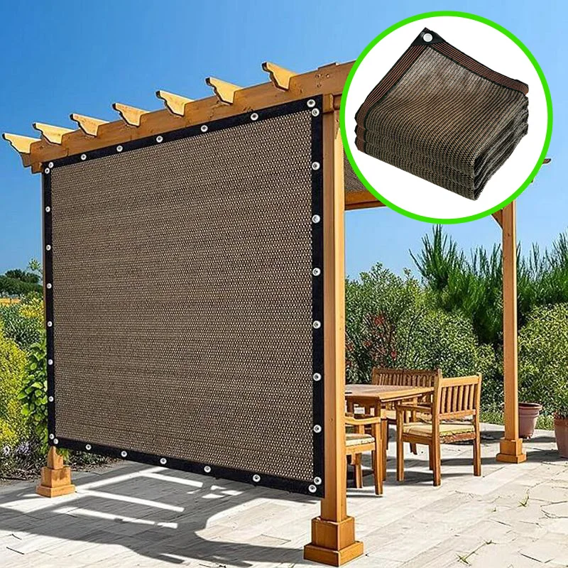 Thicken-Outdoor-Anti-UV-Coffee-Brown-Sun-Shade-Net-Gazebo-Pergolas ...