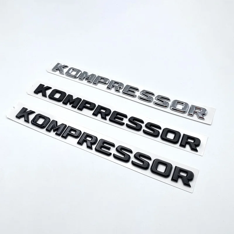 FOR-Mercedes-Benz-Kompressor-Emblem-Rear-Trunk-Badge-Lettering-Chrome ...