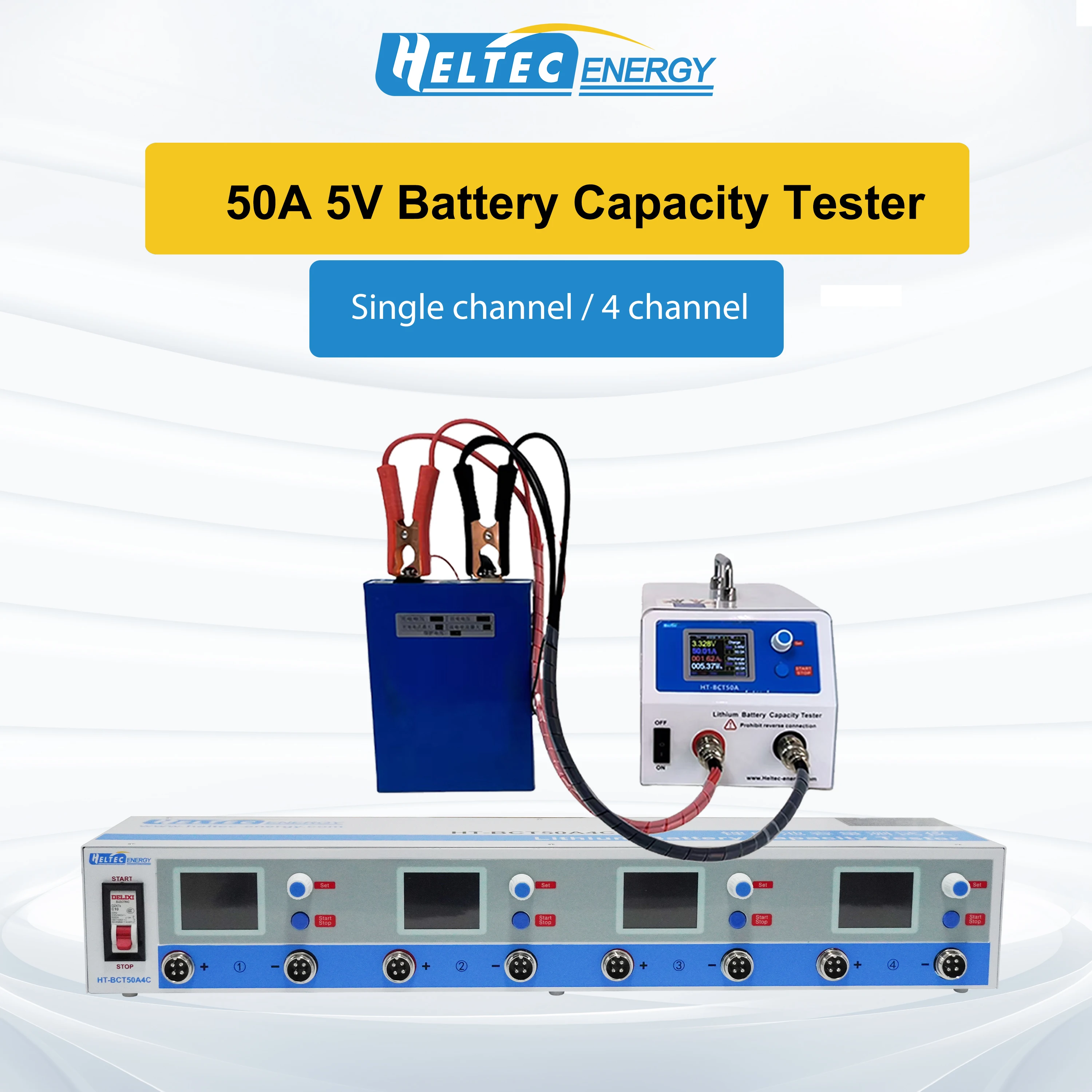 Heltec Professional single/4 Channel Battery Capacity Tester 50A 5V for ...