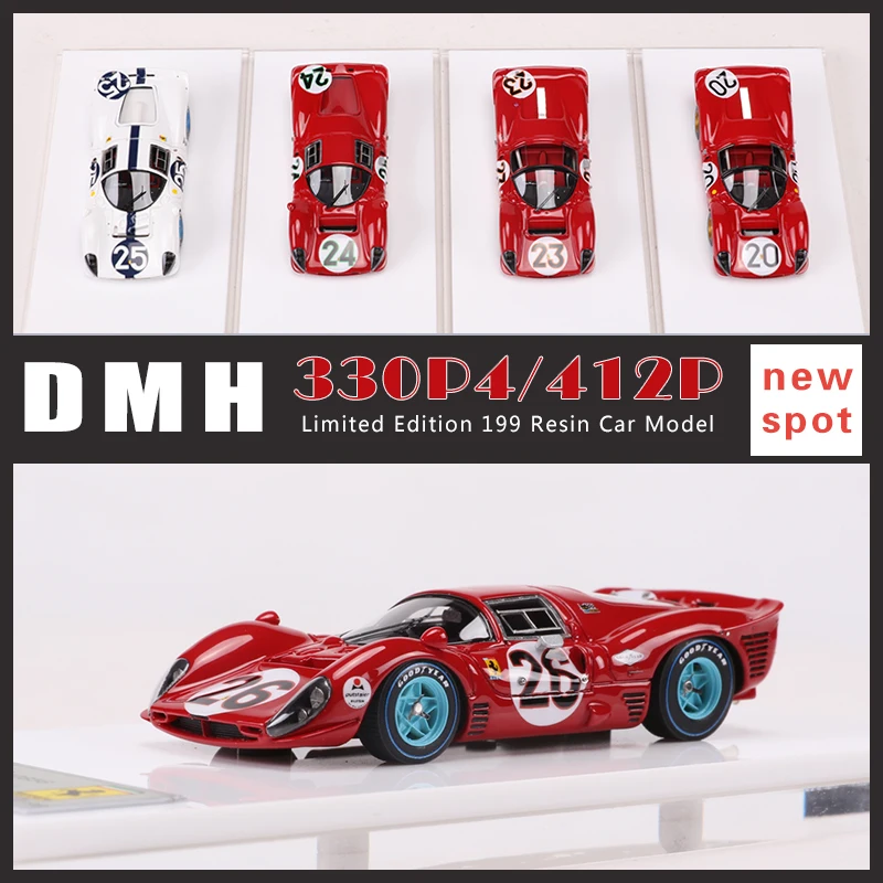 DMH 1:64 Ferrar 330P4 Sports Limited Edition 199 Resin Car Model Racing Car
