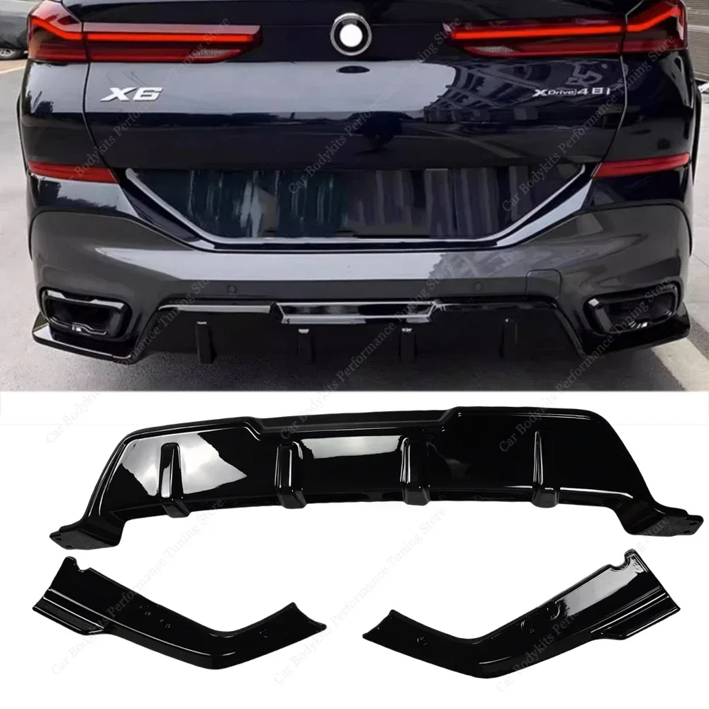 For Bmw X6 G06 M Performance Style Rear Bumper Splitter Lip Rear ...