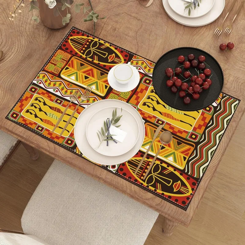 Flax-African-Totem-Placemats-African-American-Kwanzaa-Ornaments-and ...