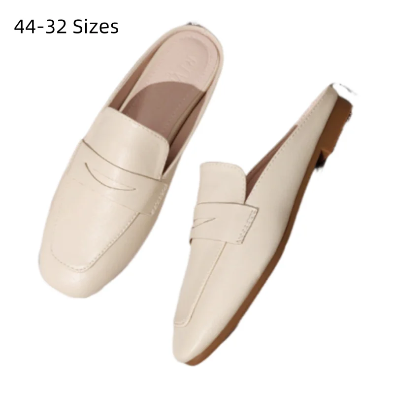 Women Square Toe Slides Front Closed Top Summer Slippers Square Tip PU ...