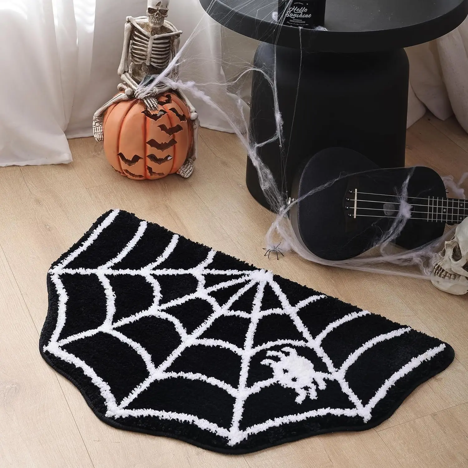 Alien-Halloween-Floor-Mat-Horror-Party-Black-Spider-Web-Entry-Door-Mat ...