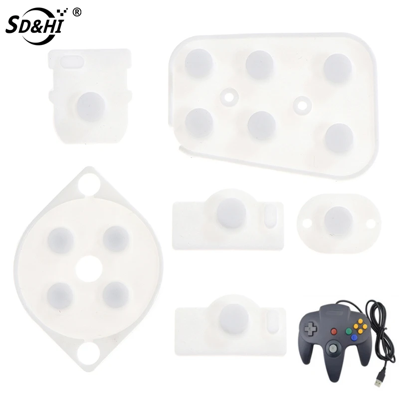 New-Silicon-Rubber-Pad-Buttons-Replacement-Parts-for-Nintendo-N64 ...