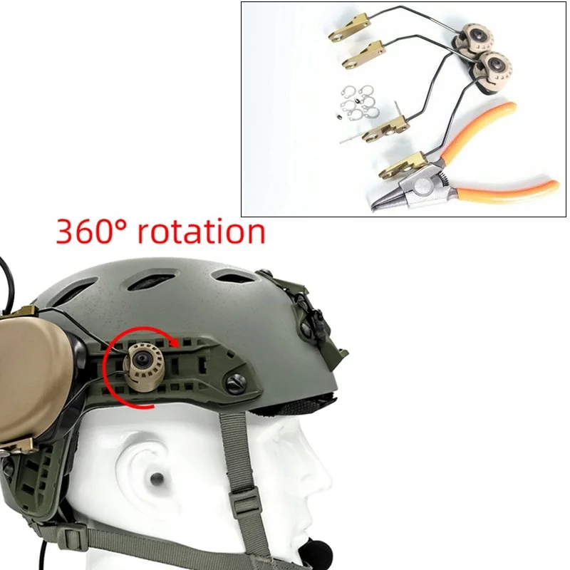 Tactical-FAST-ACH-MICH-Helmet-ARC-Rail-Military-Adapter-Sordin-Bracket ...