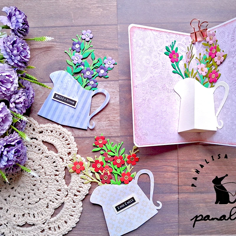 Panalisacraft-Watering-kettle-Flower-Pot-Cutting-Dies-Stencils-DIY ...