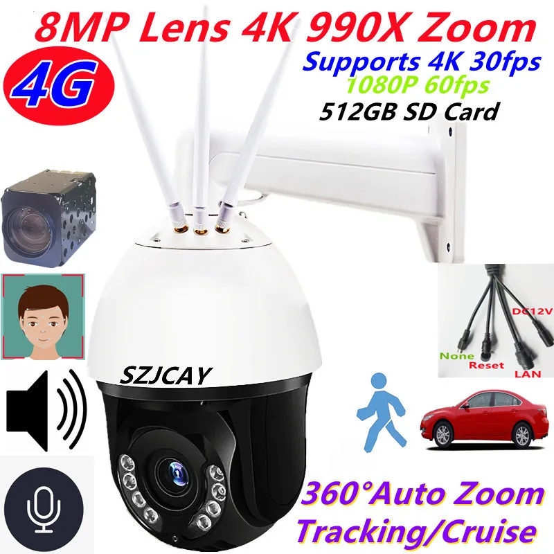 SZJCAY-4K-8MP-30fps-990X-Zoom-POE-Surveillance-Camera-Hikvision-Onvif ...