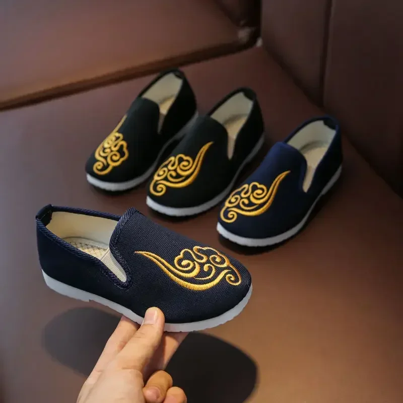 Children-s-Hanfu-Handmade-Shoes-Chinese-Traditional-Black-Embroidered ...