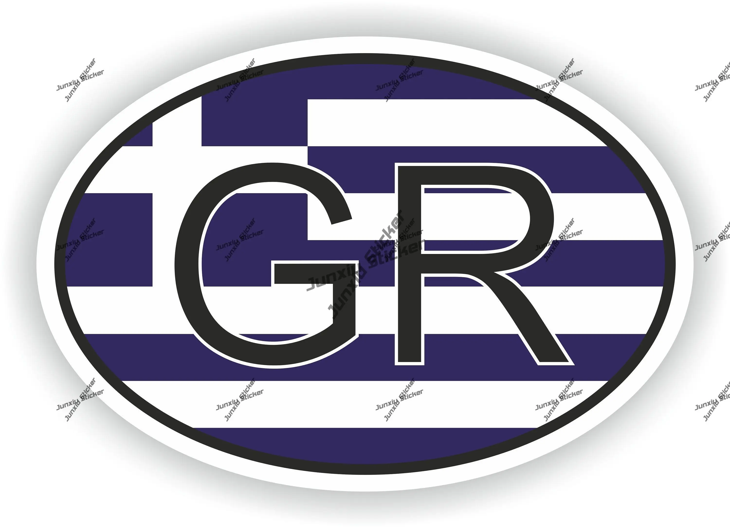 Greece-GR-Country-Code-Oval-Sticker-with-Flag-decals-for-Bumper-Laptop ...