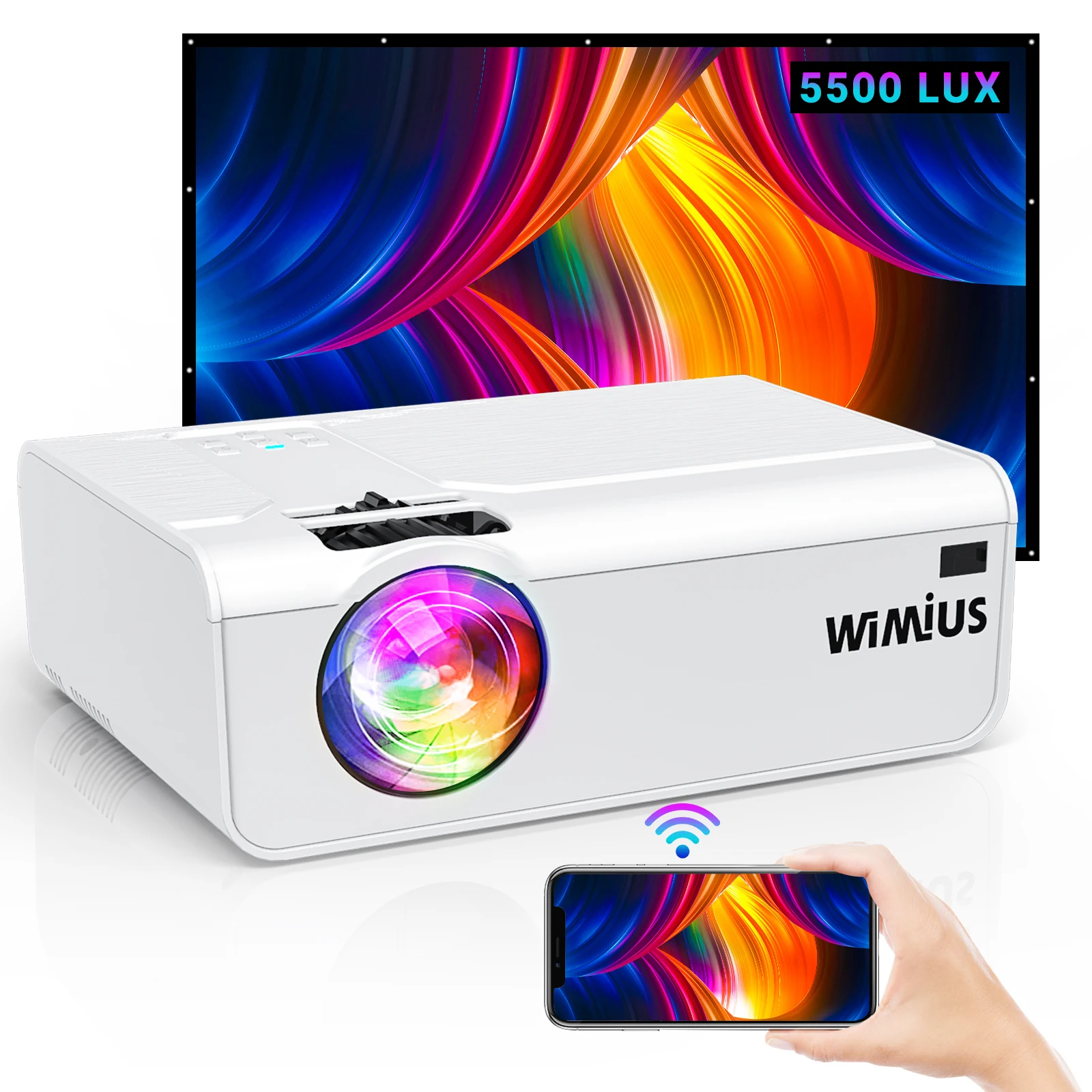K2-Mini-Projector-WiFi-Projectors-Native-1080P-4K-Support-300-Screen ...
