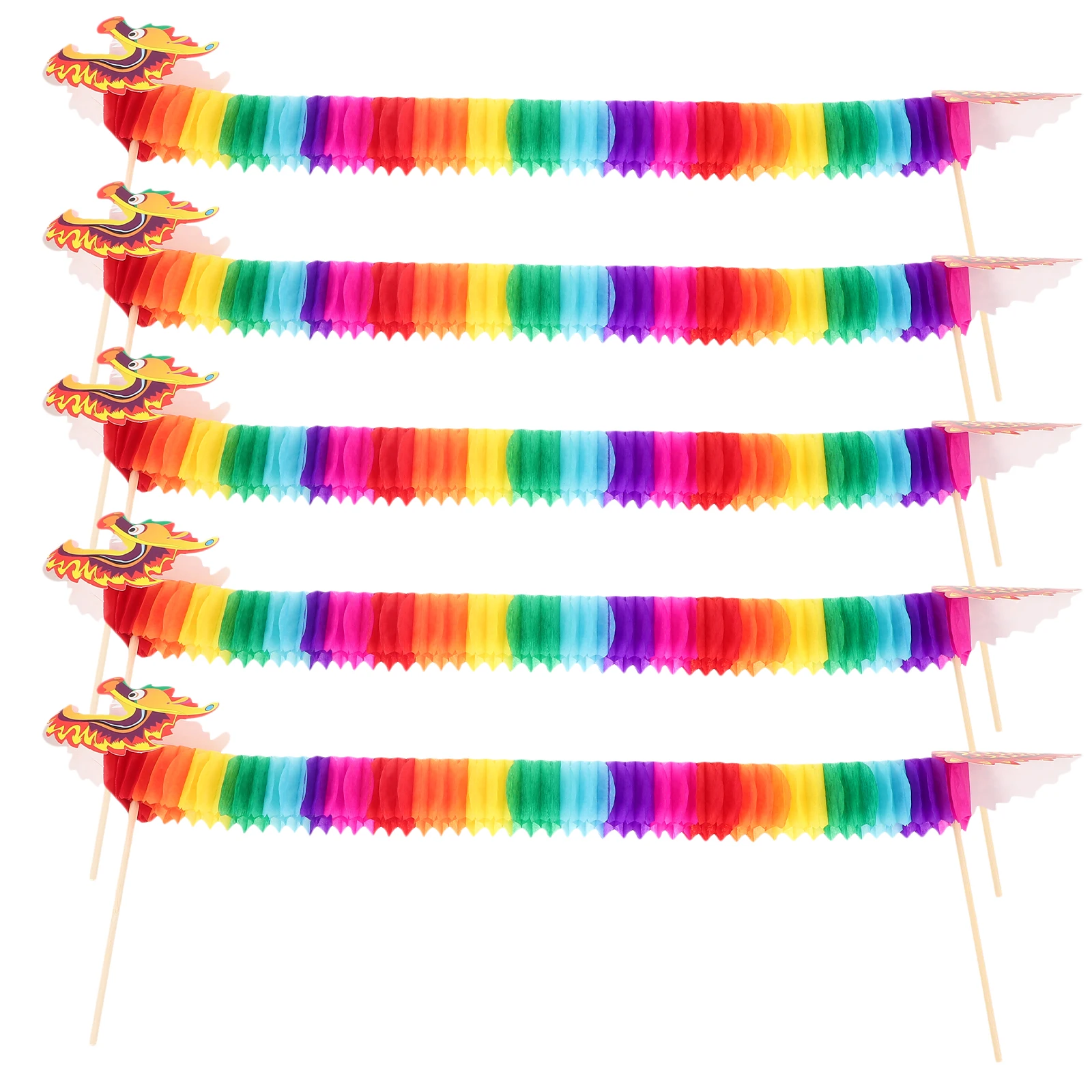 5Pcs 3D Chinese New Year Dragon Decoration DIY Holding Dragon Photo ...
