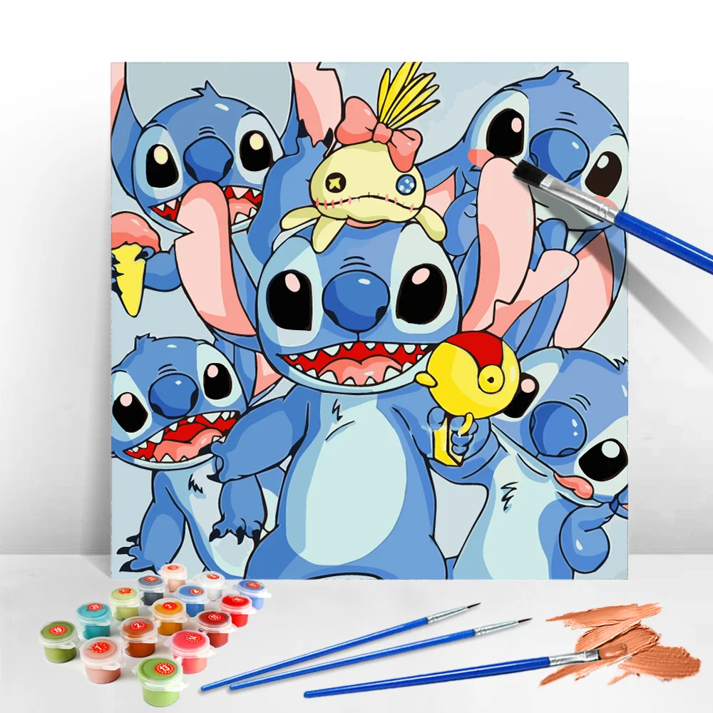 Stitch Com Prancha PNG: Como Usei um Kit de Pintura por Números da ...