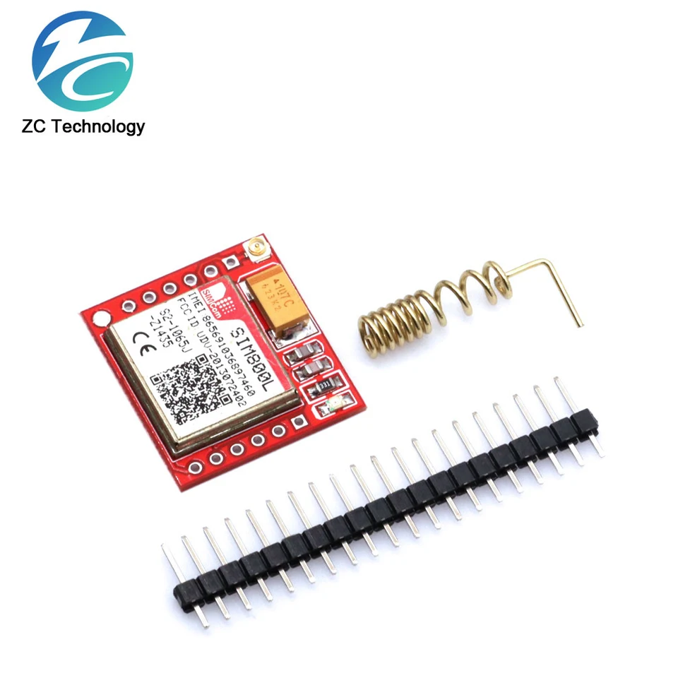 LCD Display Modules SIM800L GSM/GPRS Module Board - Quad-Band, Onboard ...