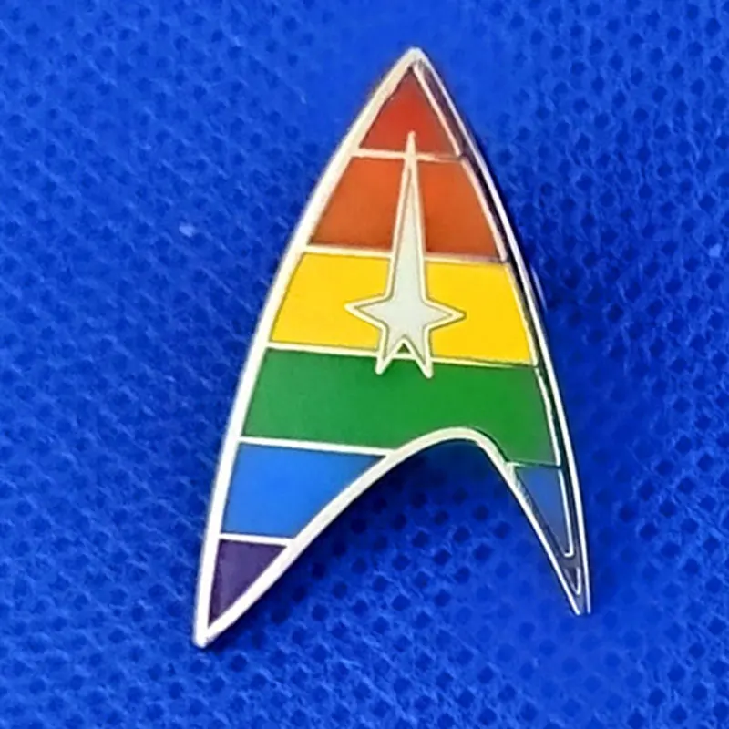 Star Trek Rainbow Logo Enamel Pins LGBT Metal Brooch Badge Fashion ...