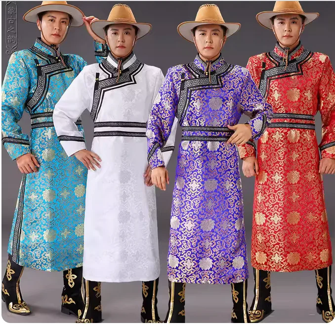 Traje-de-Baile-Folcl-rico-cl-sico-chino-para-hombre-bata-mongol-traje ...